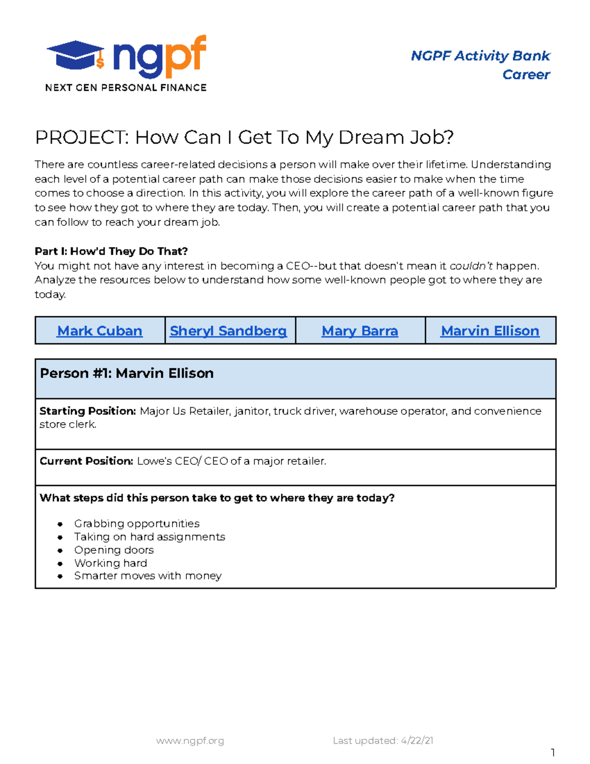 Project How Can I Get To My Dream Job - Darielys Terrero - NGPF ...