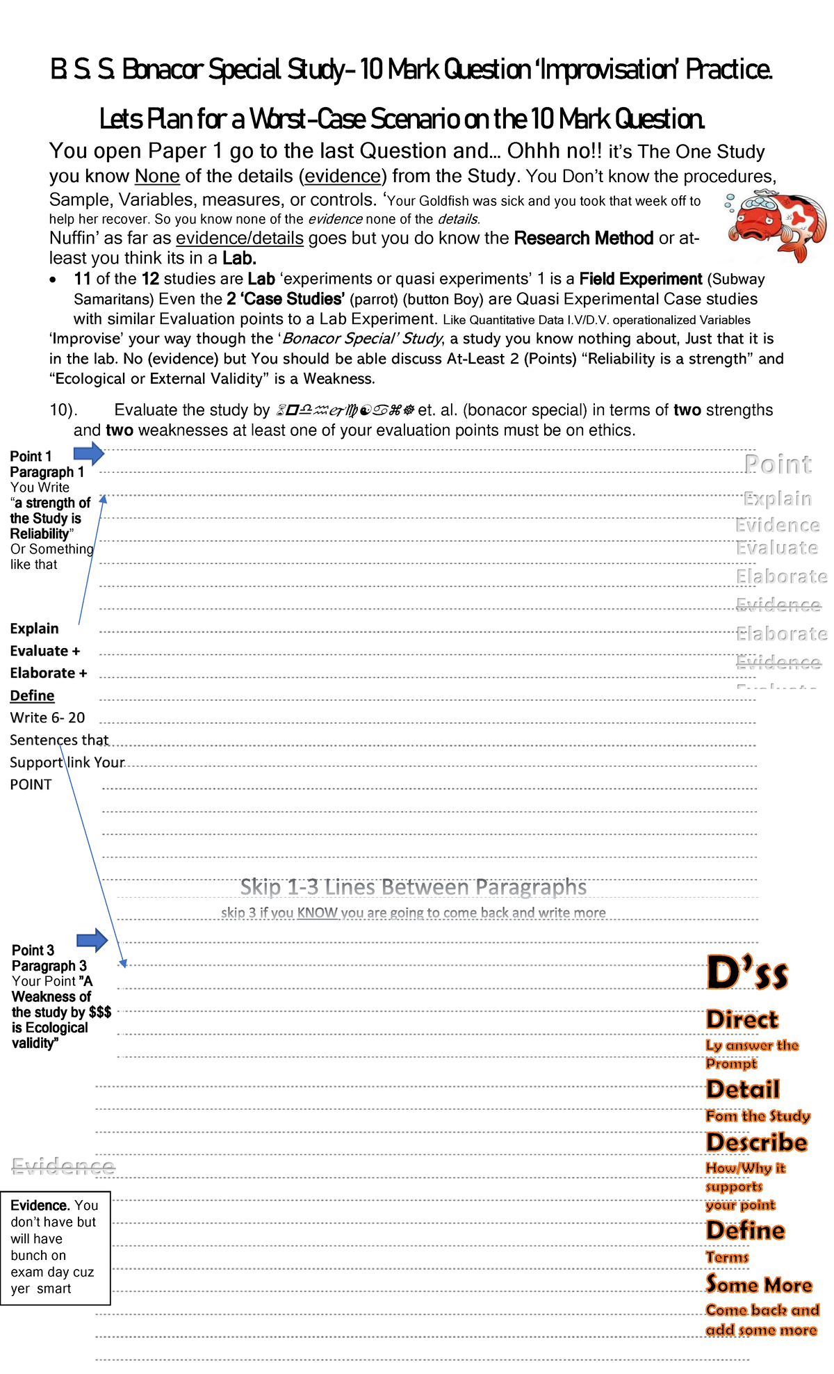 10 mark BSS review - Answer a 10 mark Evaluation Question - Point 1 ...