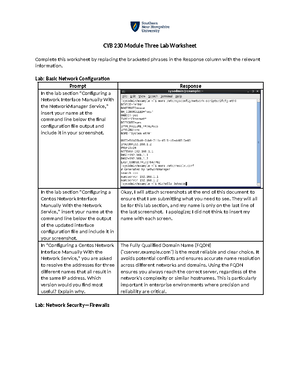 CYB 230 Module Four Lab Worksheet - CYB 230 Module Four Lab Worksheet ...