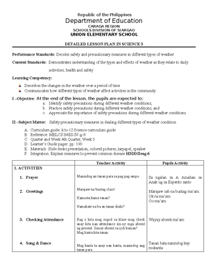 LP-kindergarten - Ñ LESSON PLAN IN KINDERGARTEN - Detailed Lesson Plan ...