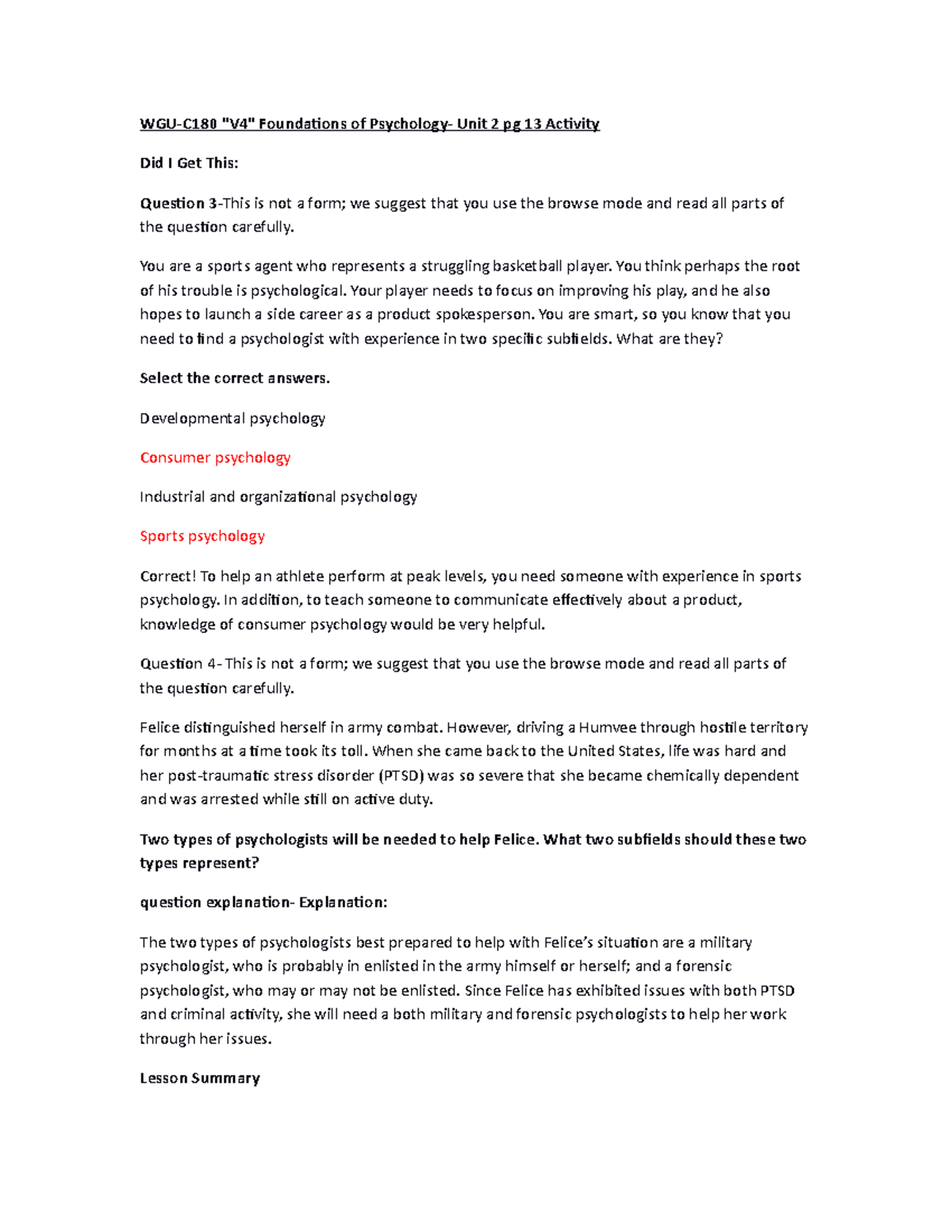 WGU c180 V4 unit 2 activity pg 13 - C180 - WGU - Studocu