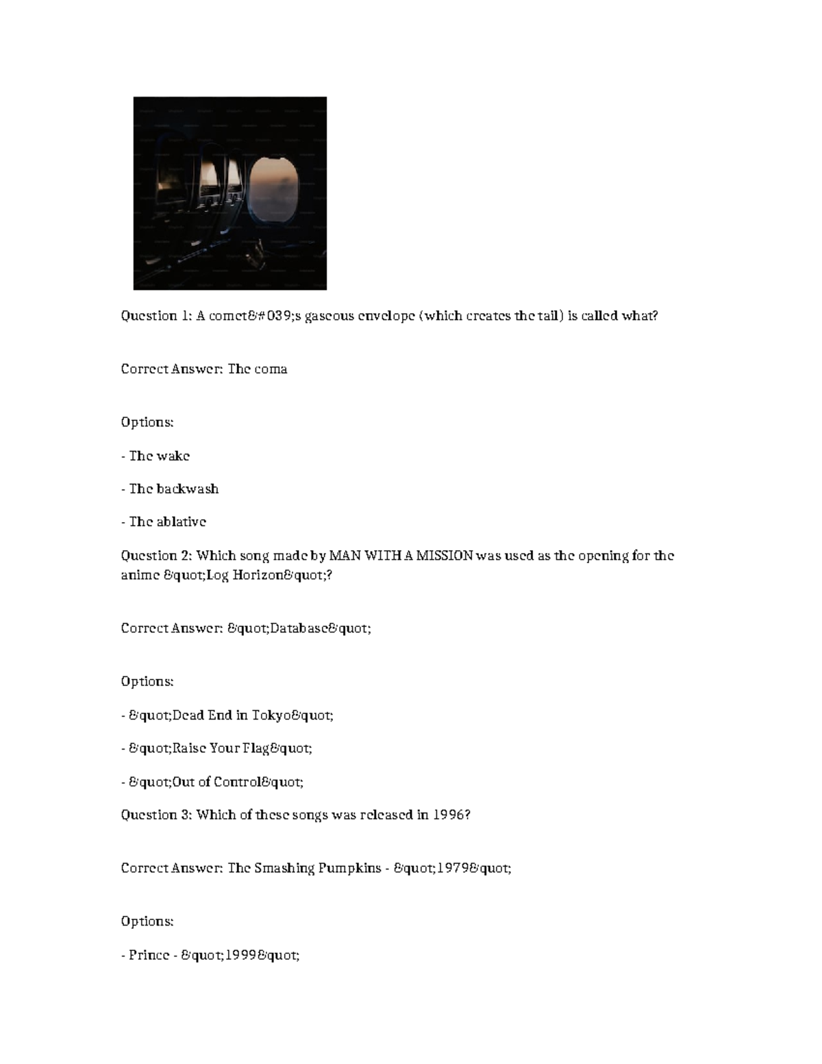 1 Chapter Summary for RUHU22 - Question 1: A comet's gaseous envelope ...