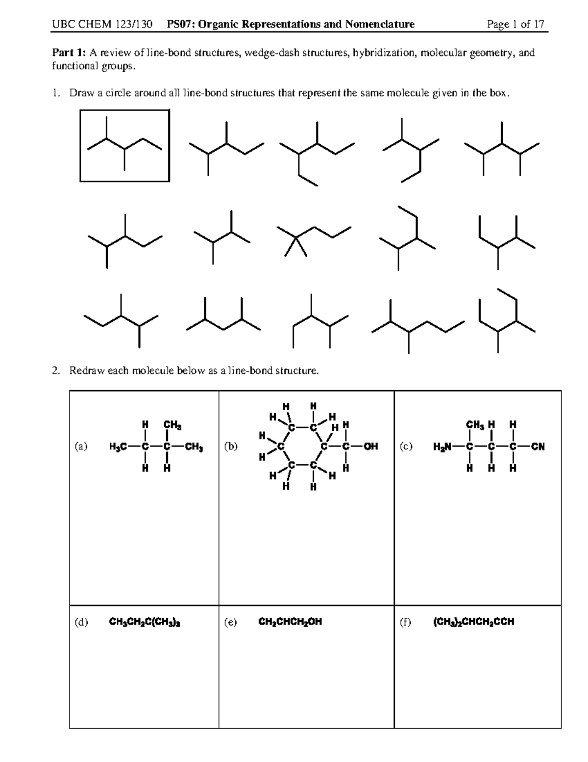 PS07 Org Reps and Nomenclature - Part 1: A review of line-bond ...
