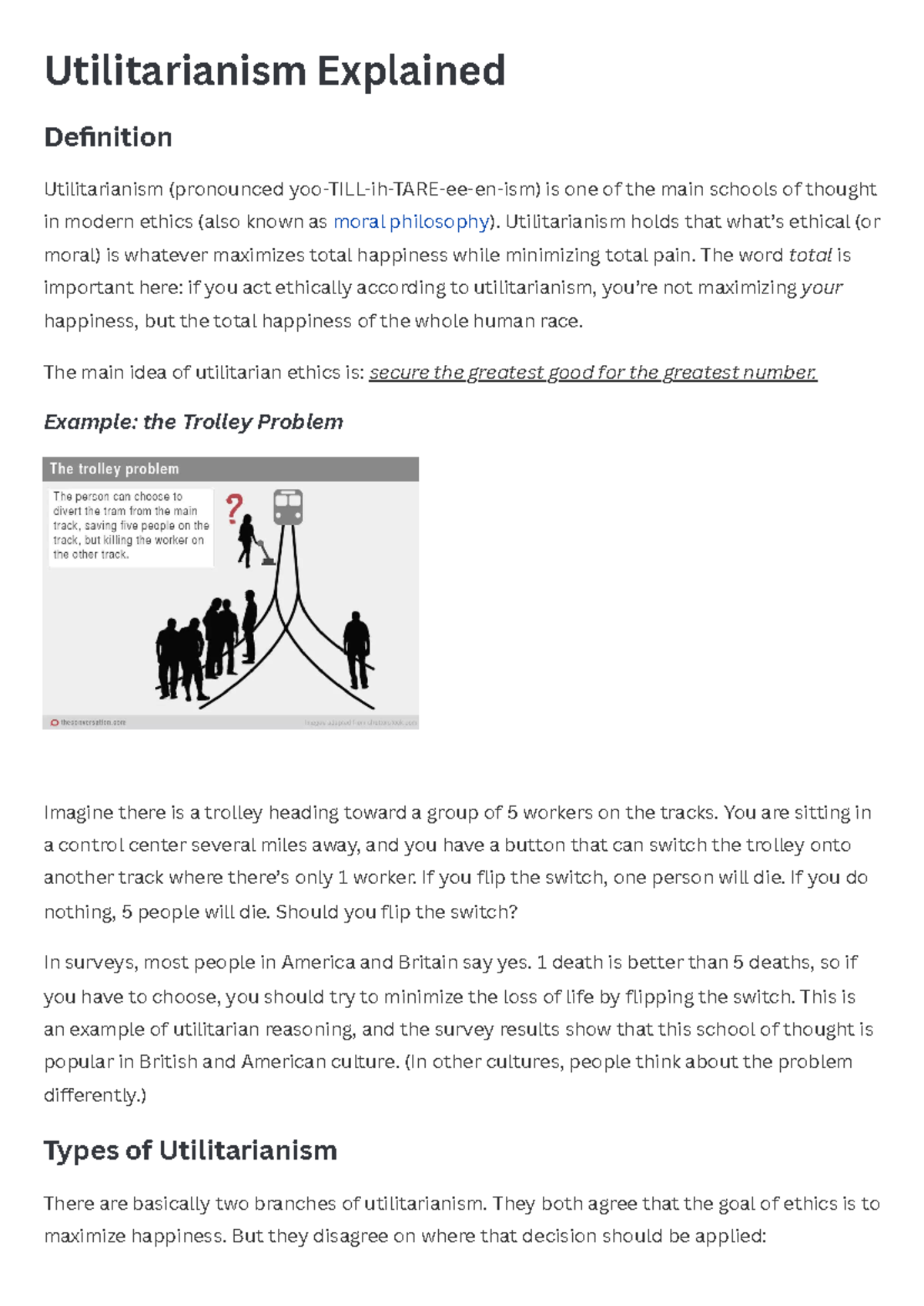 Utilitarianism - psir - Utilitarianism Explained Definition ...