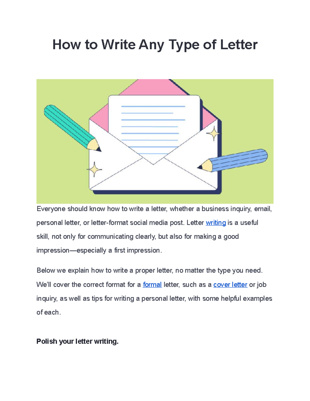 How to Write Any Type of Letter - How to Write Any Type of Letter ...