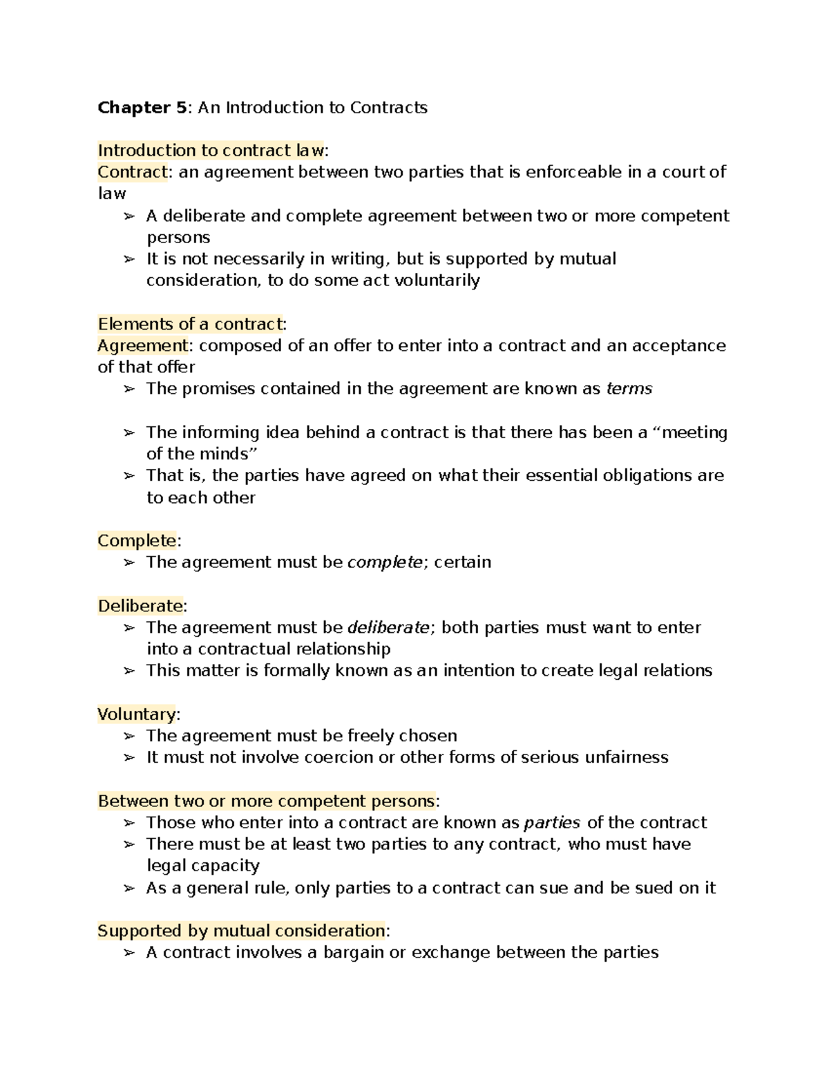Textbook Module Two - Chapter 5: An Introduction to Contracts ...
