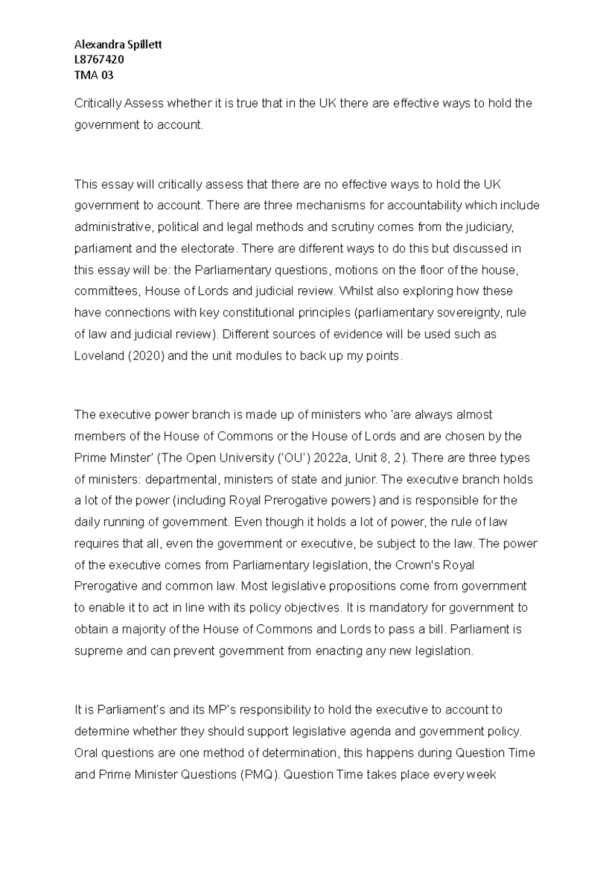 TMA 03 - Answer - L TMA 03 Critically Assess whether it is true that in ...