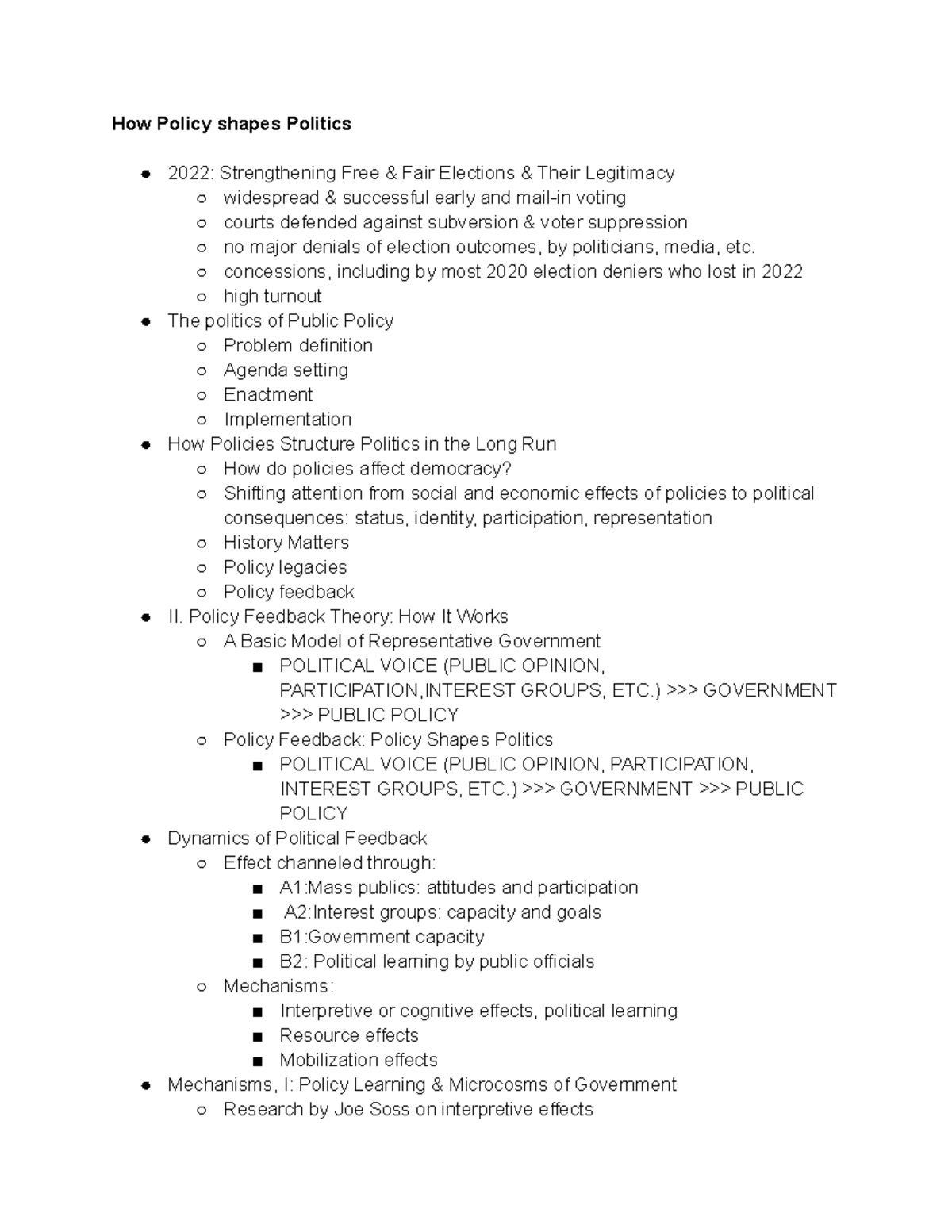 "How Policy Shapes Politics" - How Policy shapes Politics 2022 ...