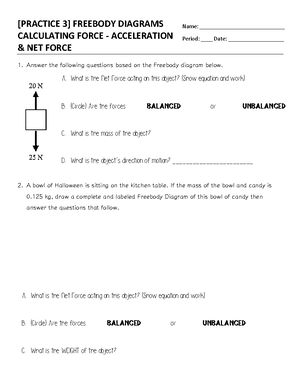 Copy of 03 Free Body Diagrams Interactive Practice - Free Body Diagrams ...