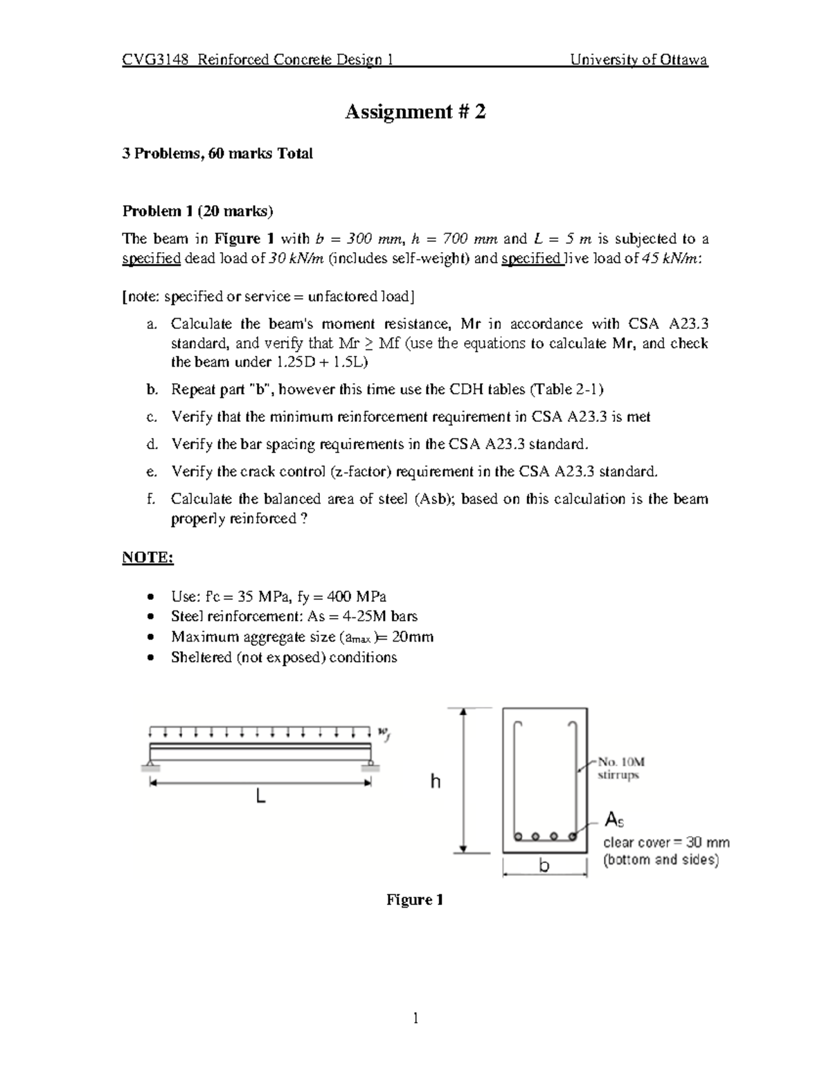 A2 CVG3148 (2019 ) - CVG3148 Reinforced Concrete Design 1 University of ...