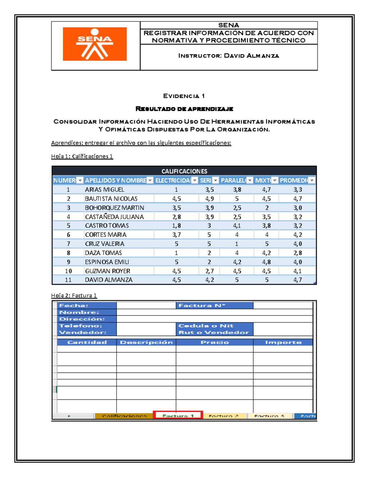 Evidencian 1nnn Facturasn Excel 49652 efd4529dad - REGISTRAR ...