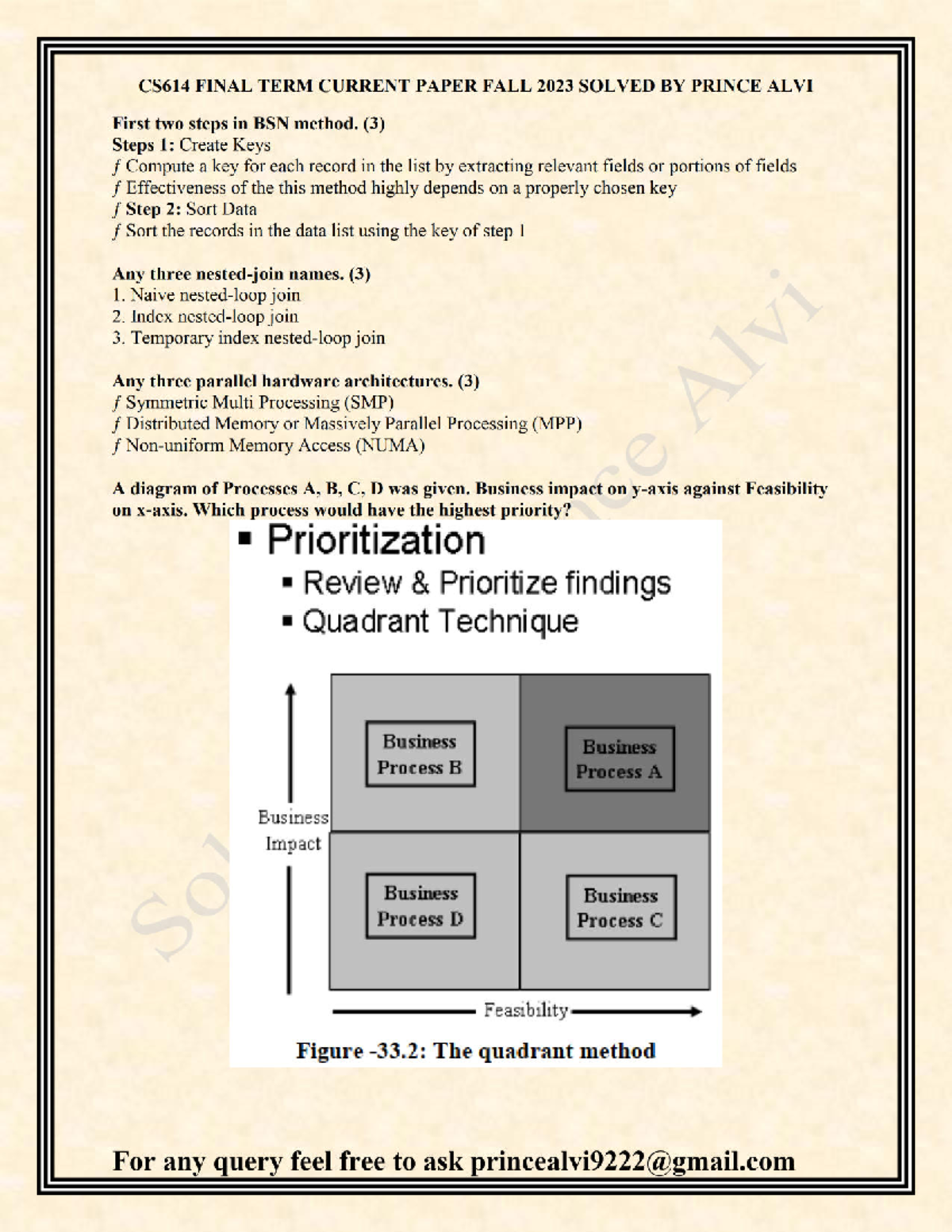 CS614 Final TERM Current Paper 2023 Solved BY Prince ALVI - CS614 FINAL ...