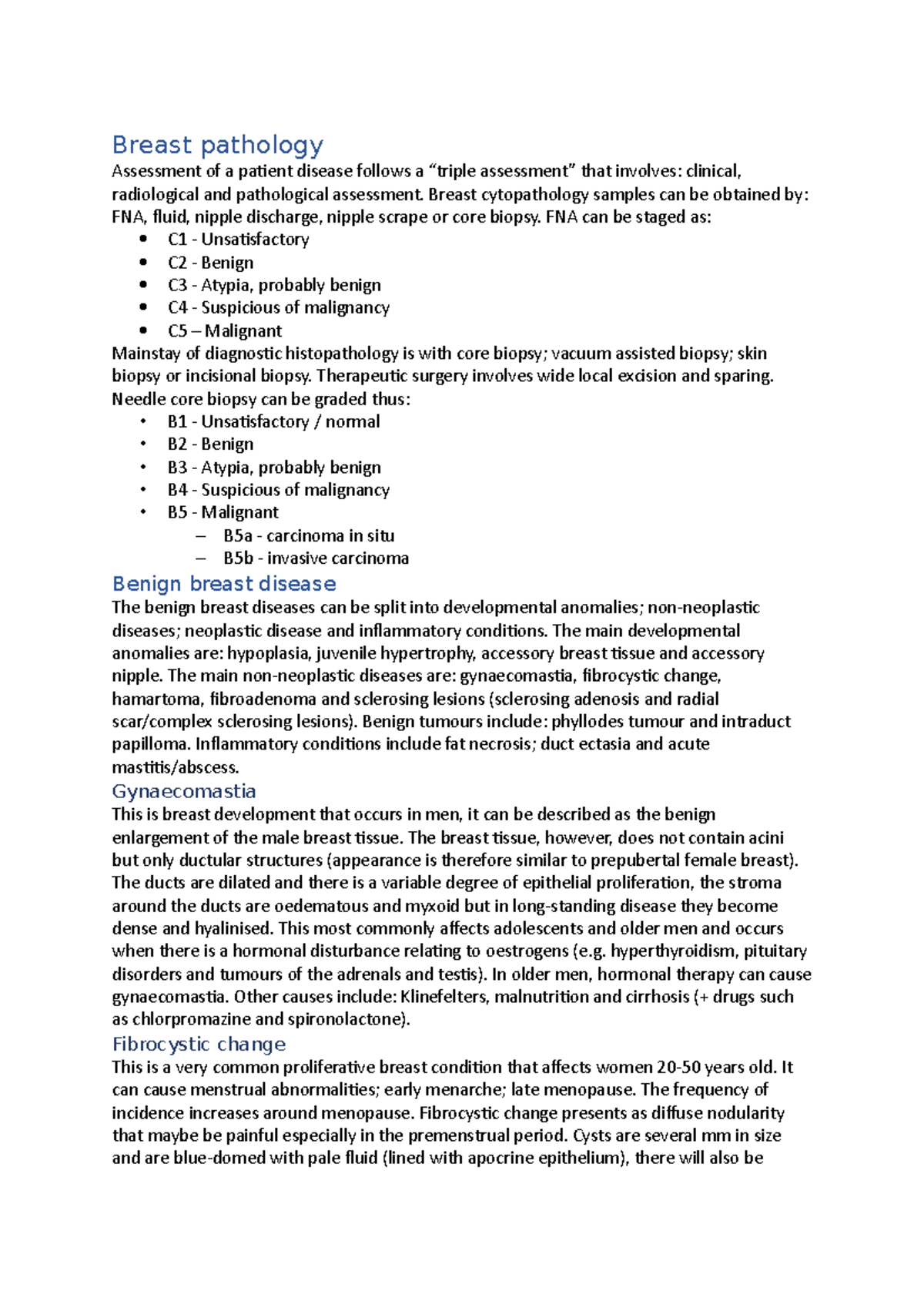 Breast pathology - Breast pathology Assessment of a patient disease ...