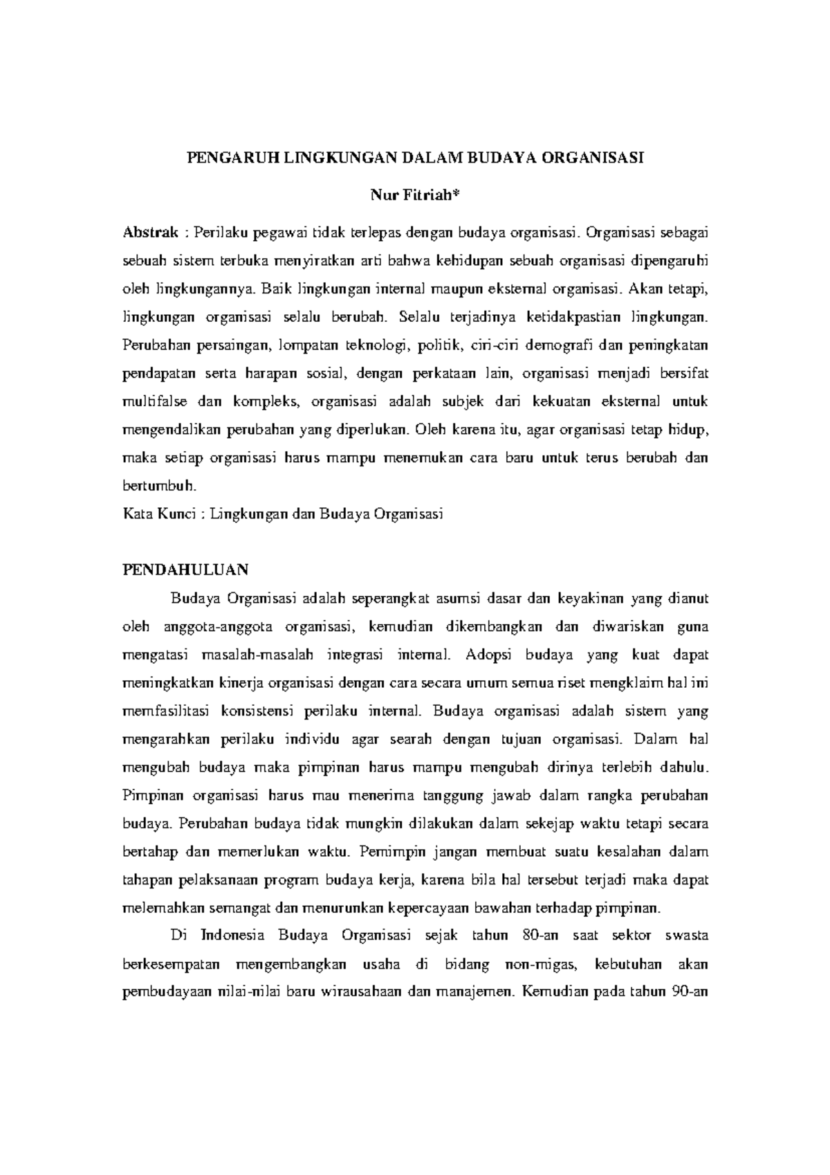 Pengaruh Lingkungan Dalam Budaya Organisasi (02-22-13-04-24-33 ...