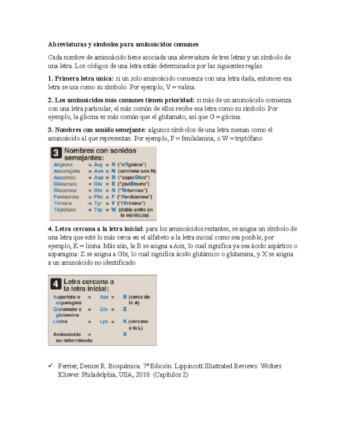 Abreviaturas y símbolos 2 - Los códigos de una letra están determinados ...