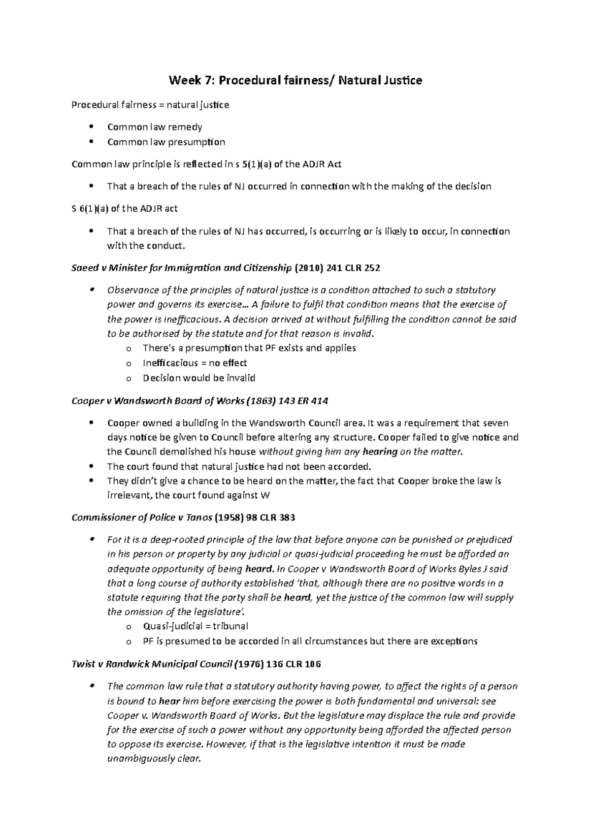 Lecture 7- Procedural fairness - Week 7: Procedural fairness/ Natural ...