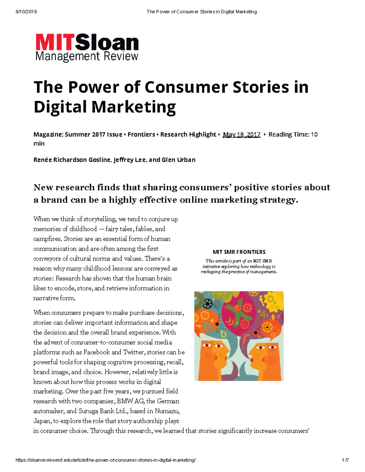 U1 A02 The Power of Consumer Stories in Digital Marketing ...