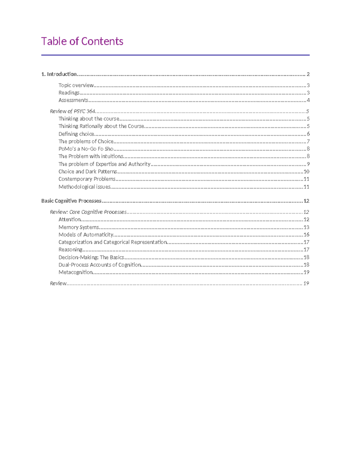 1. Introduction - First class notes - Table of Contents - Studocu