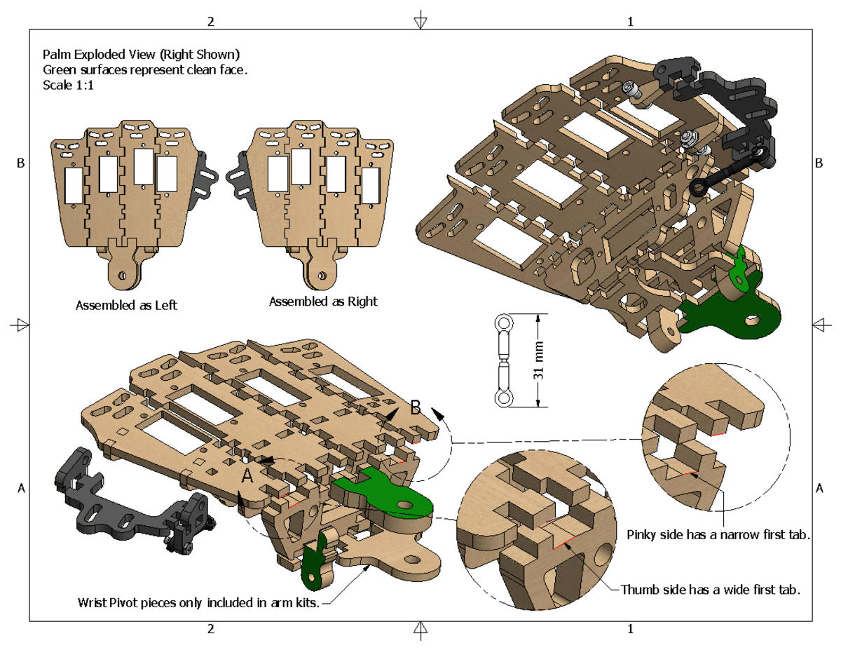 Palm Assembly Exploded 1 - fisica - A B 1 1 2 A 2 A B Palm Exploded ...