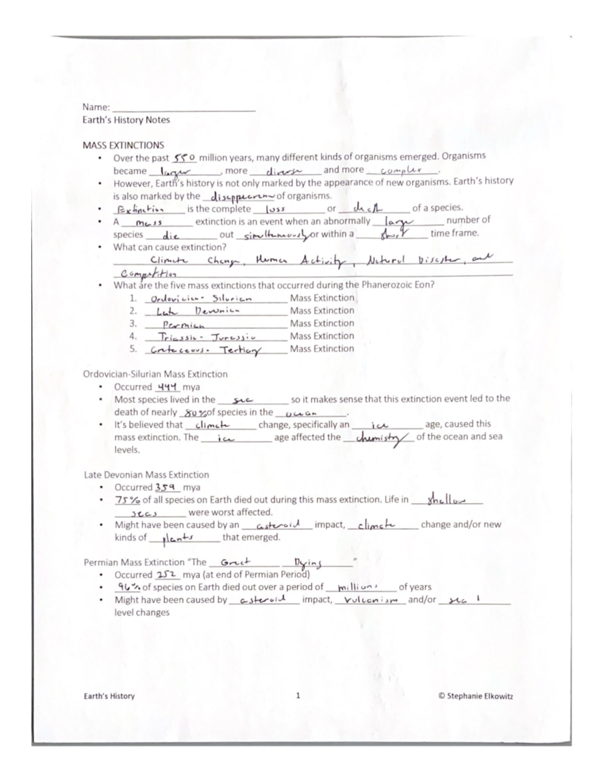 Earth's History Notes - Studocu