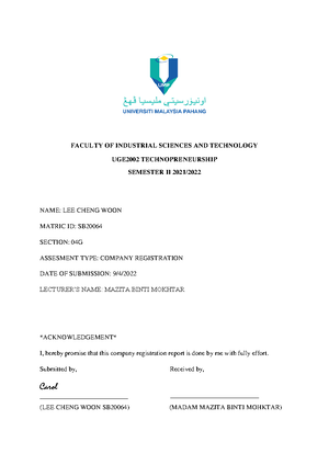 Report-Carol Part - It is a assignment that i need to complete to get ...