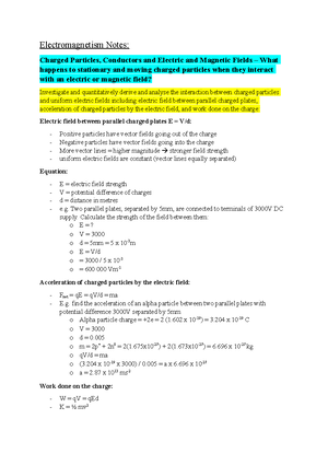 Module 6 Electromagnetism Answers - PHYSICS FOR NSW – STUDY GUIDE SERIES ANSWERS TO MODULE 6 ...