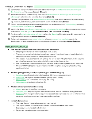 Year 10 Science Yearly Examination Revision Questions - Year 10 Yearly ...