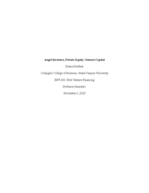 ENT 420 capital needs - Yuria Malfavon Capital Need Assignment ENT ...