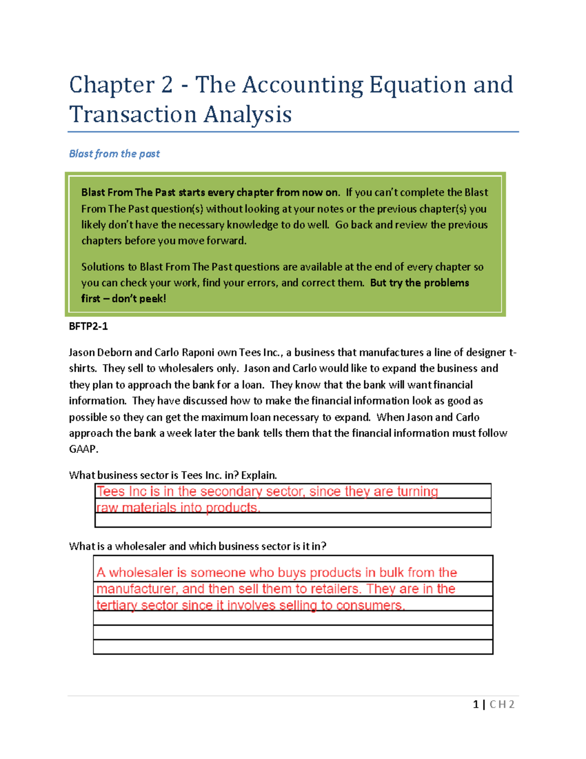 CH2 Accounting Equation+Transaction Analysis Notes (My Solutions ...