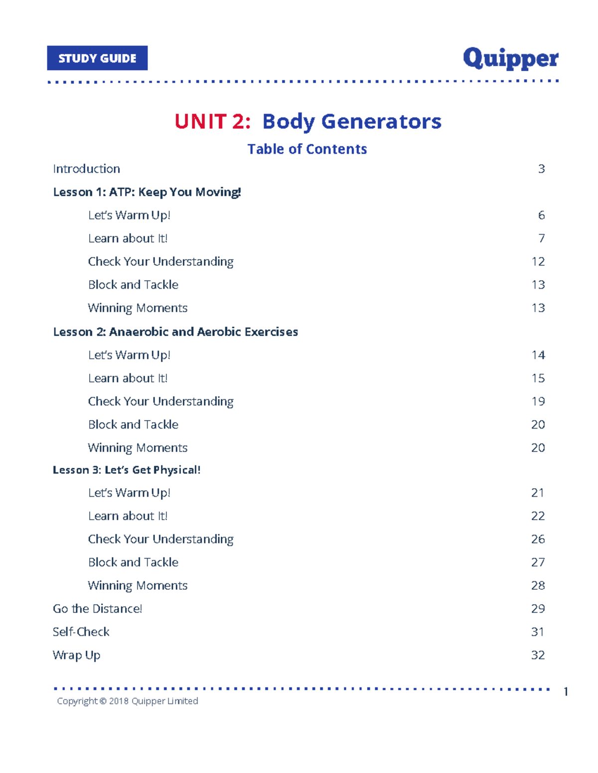 PEH 11 Unit 2 Body Generators - UNIT 2: Body Generators Introduction ...
