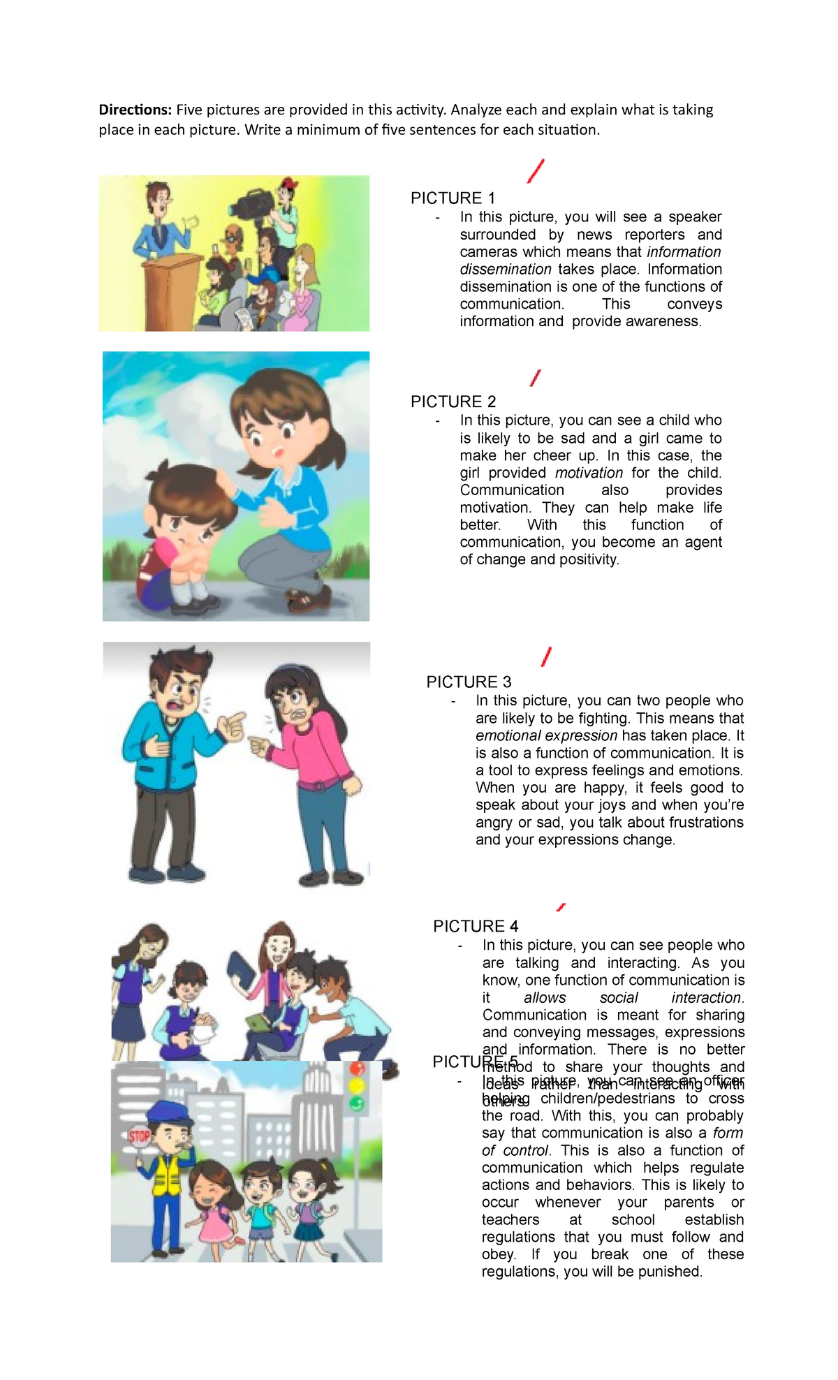 Oc 2 - Directions: Five pictures are provided in this activity. Analyze ...