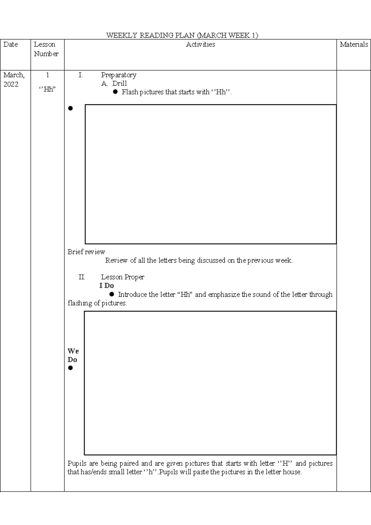 Weekly Reading PLAN (WEEK 1) March - WEEKLY READING PLAN (MARCH WEEK 1 ...