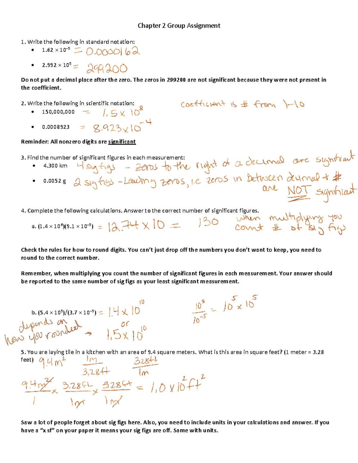 Ch 2 Group Work Key S23 - exm3 - Chapter 2 Group Assignment Write the ...