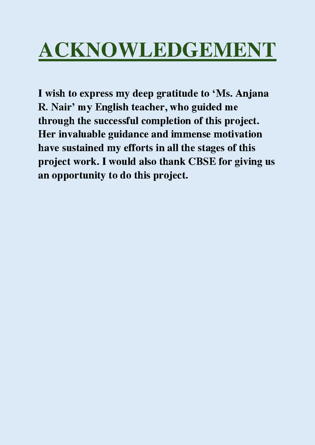 English Project 2024 Final Draft - ACKNOWLEDGEMENT I wish to express my deep gratitude to ‘Ms ...