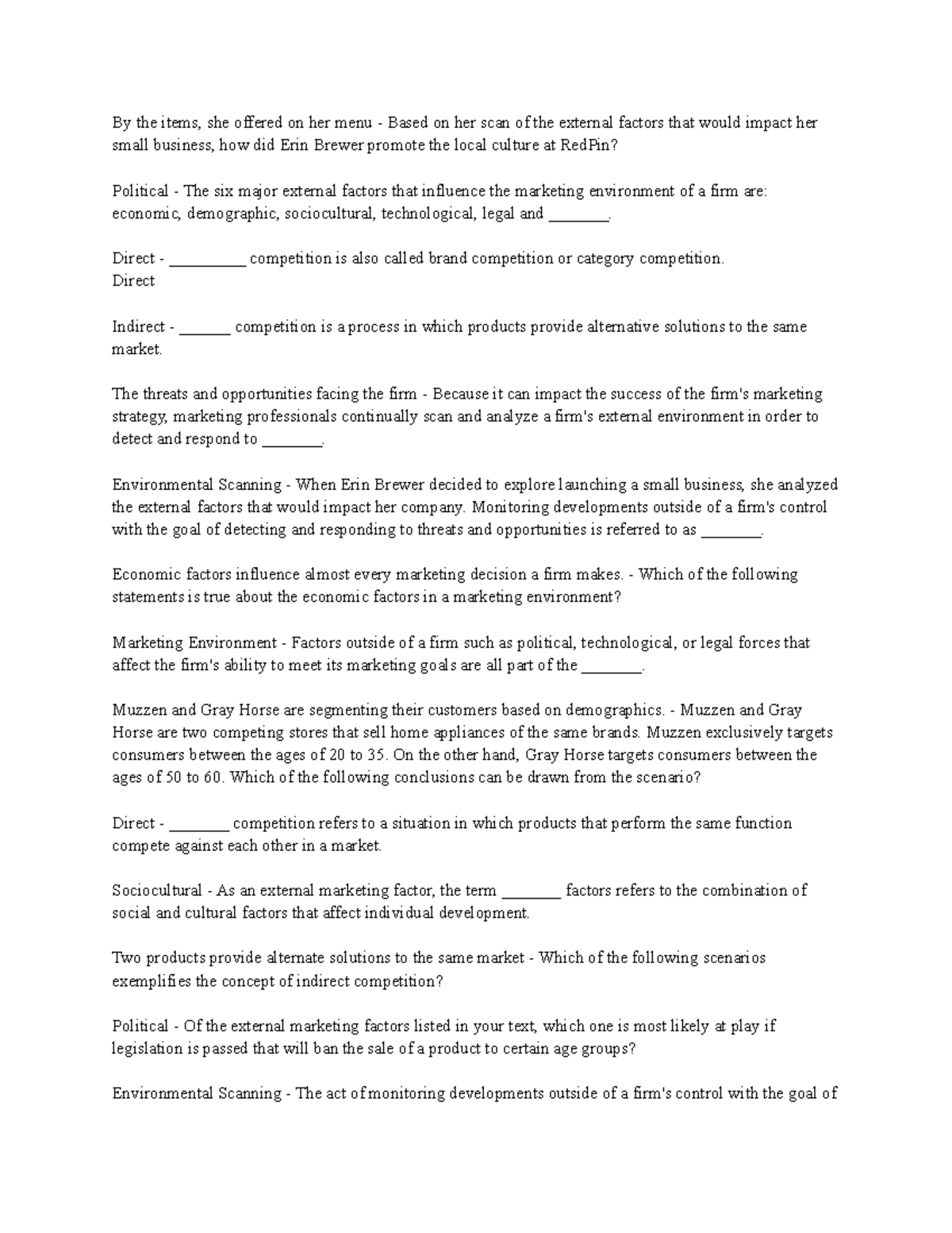 Chapter 3 Smart Book - Lecture notes for principles of marketing quiz ...