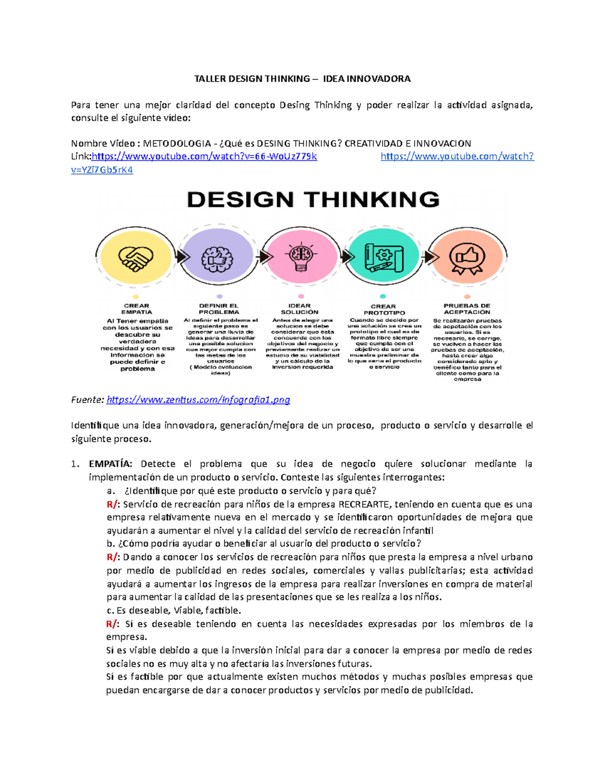 Taller Design Thinking - TALLER DESIGN THINKING – IDEA INNOVADORA Para ...