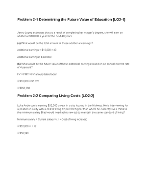 Personal Finance Chapter 1 HW - Chapter 1. Problem 1-1 Calculating the Future Value of Property ...