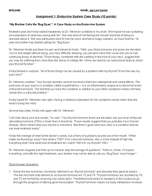 A2-Blood Case Study - BIOL2402 NAME: Jay’Lon Carroll Assignment 2 ...