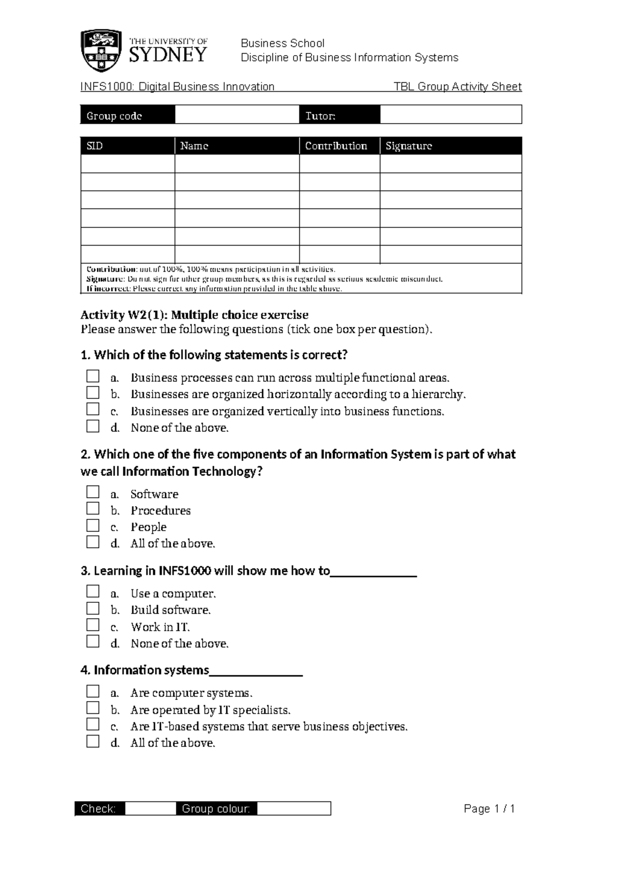 Session 2-Activity 1[MC]-2 - Business School Discipline of Business ...
