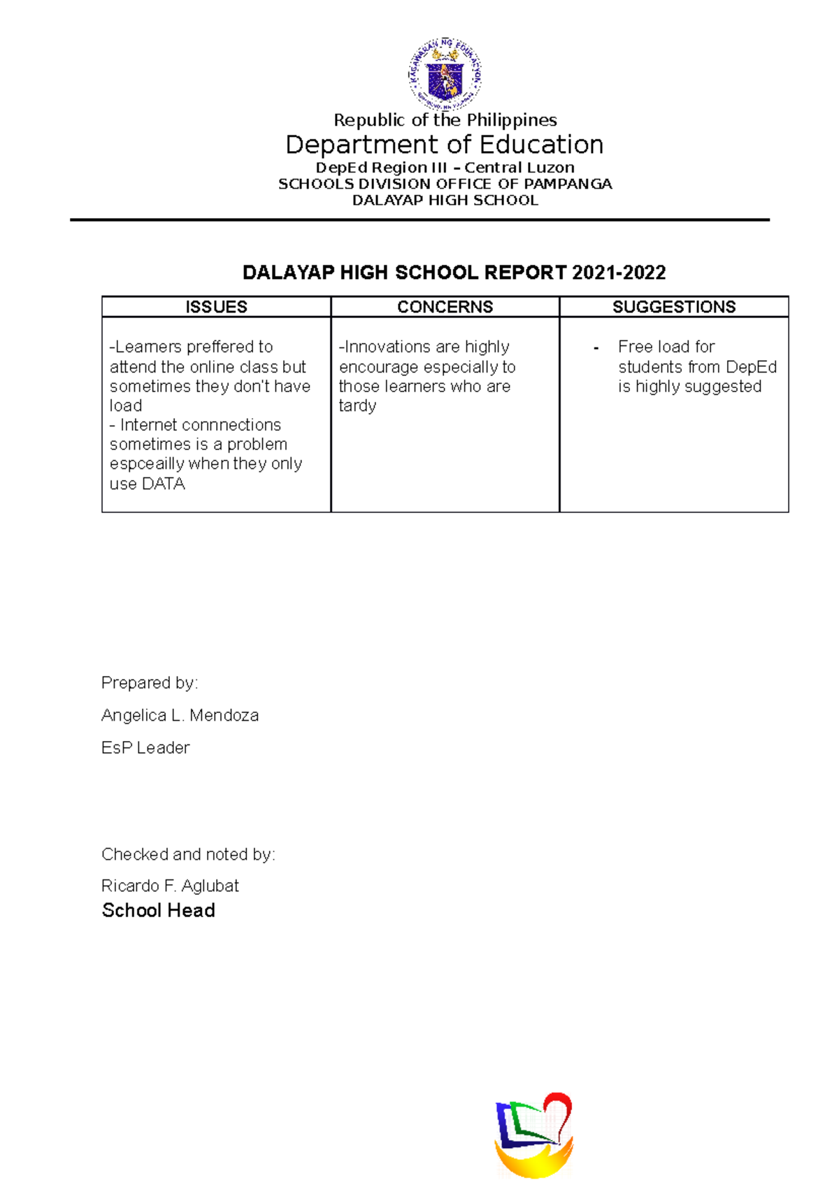 Dalayap HIGH School Issues AND Concerns - Republic of the Philippines ...