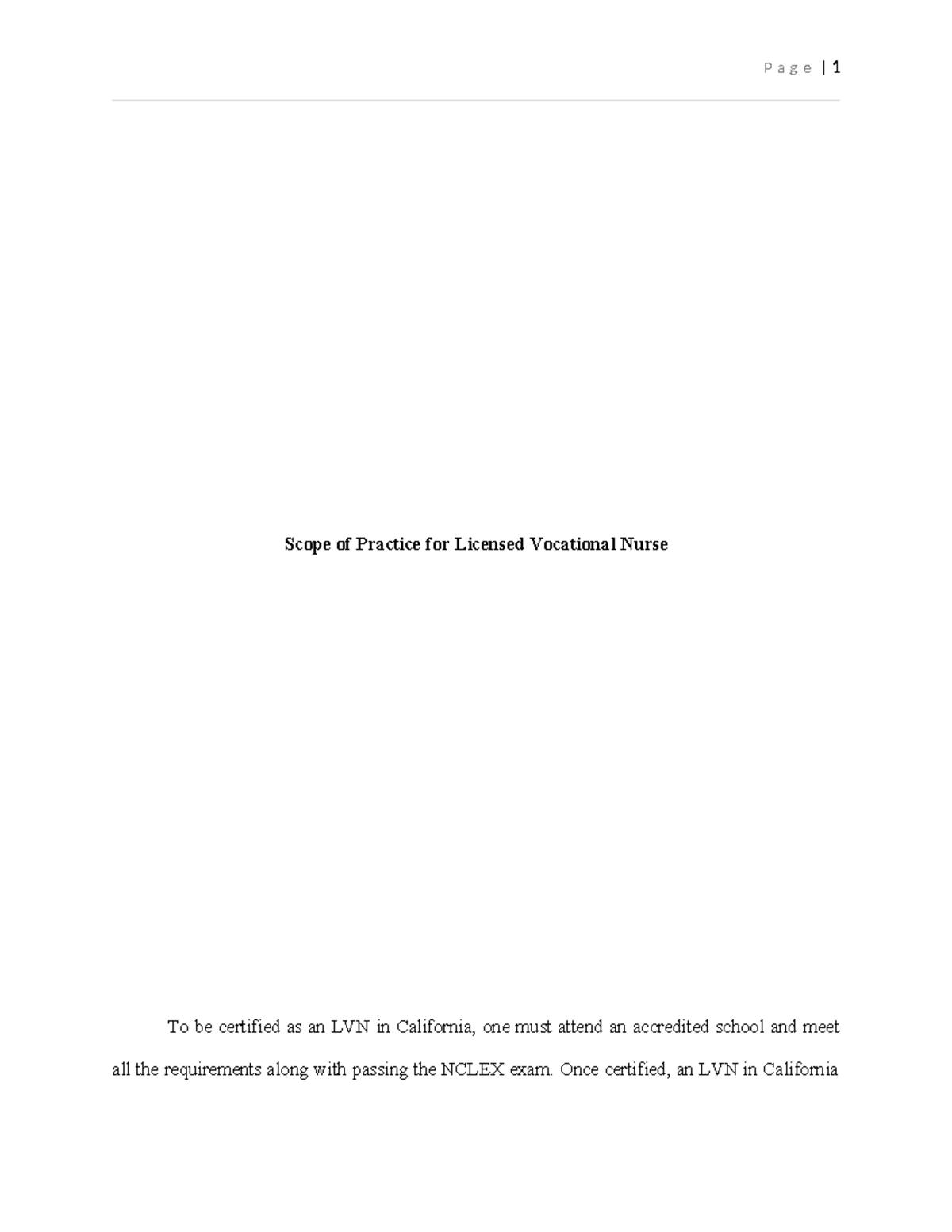 Scope of practise - Scope of Practice for Licensed Vocational Nurse To ...