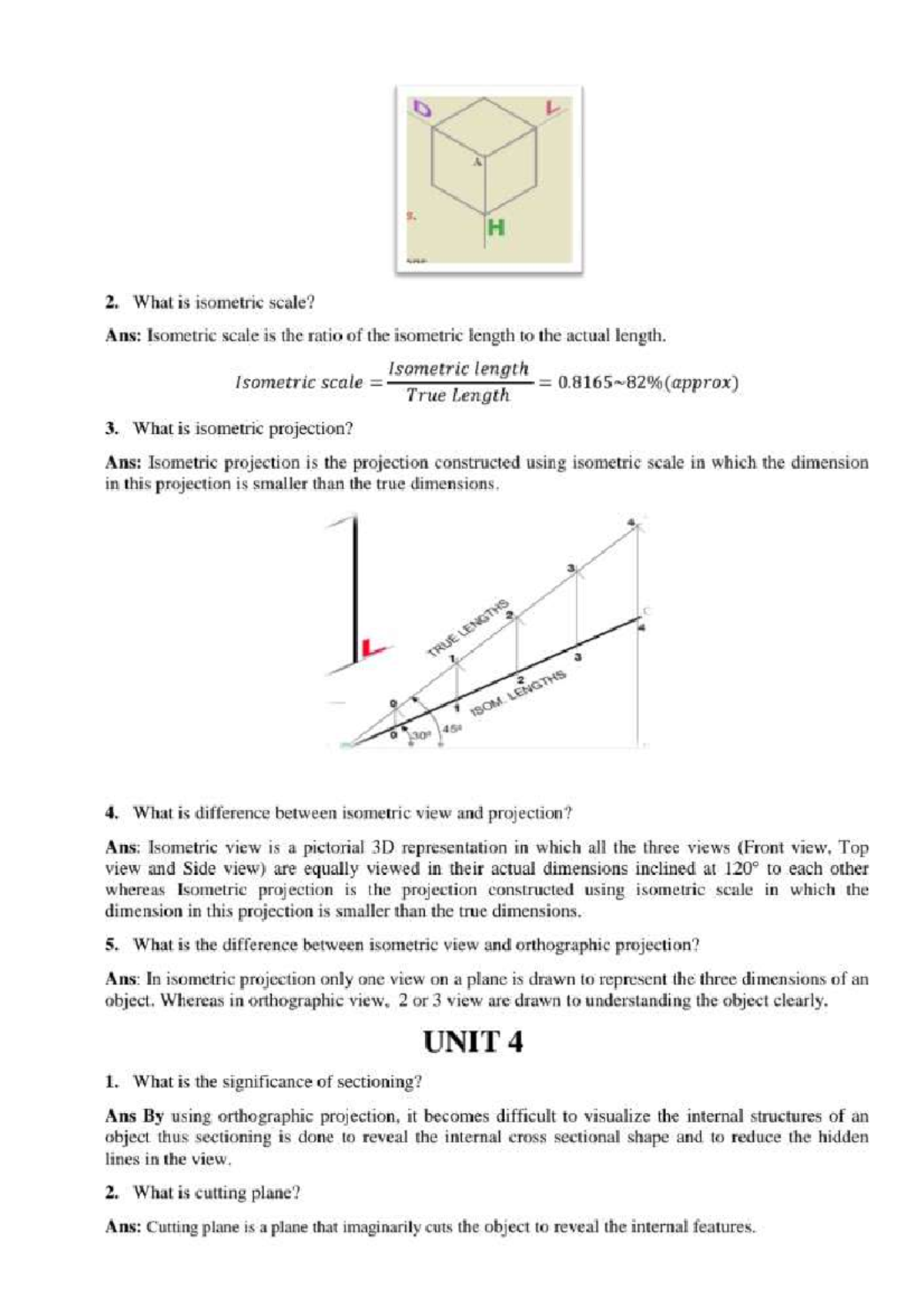 Sectional View Theory Que - Basics Of Mechanical Engineering - Studocu