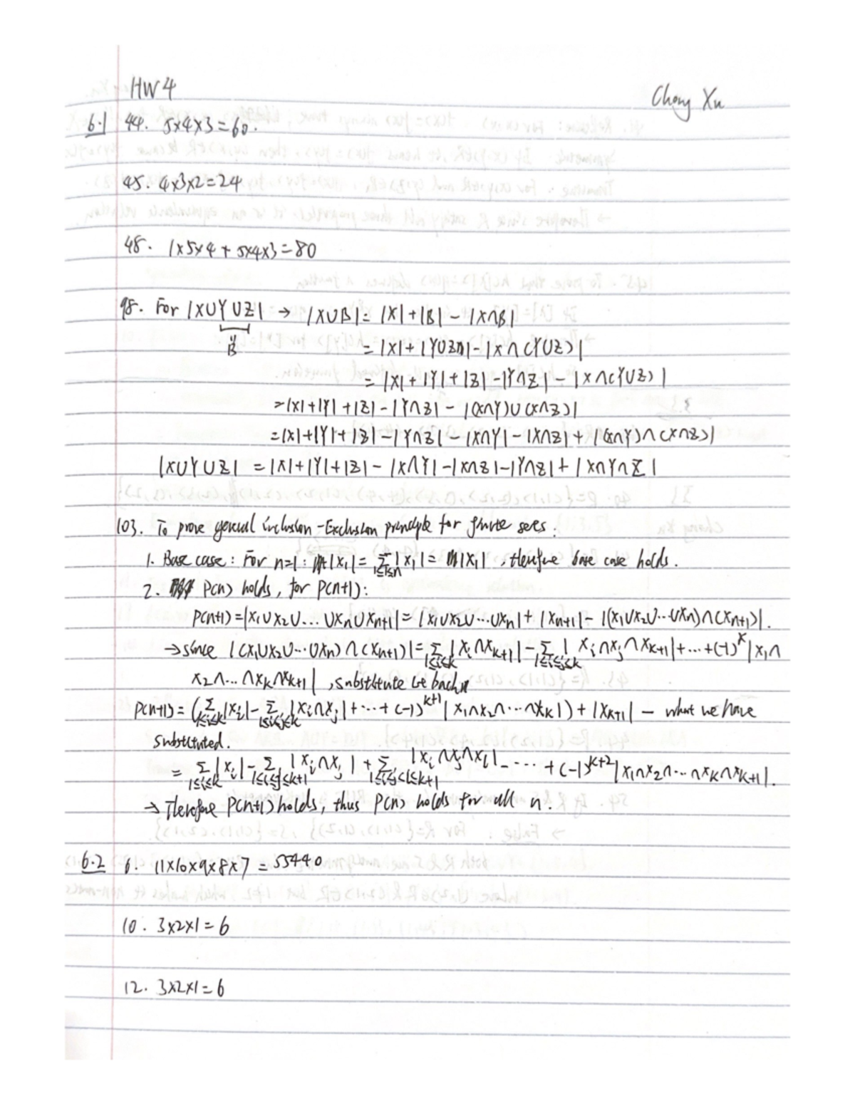 61-HW4 - Math 61 hw - HW4 Chery Xu 6 44. 48. 98. For IXUYUZI is 103. To ...