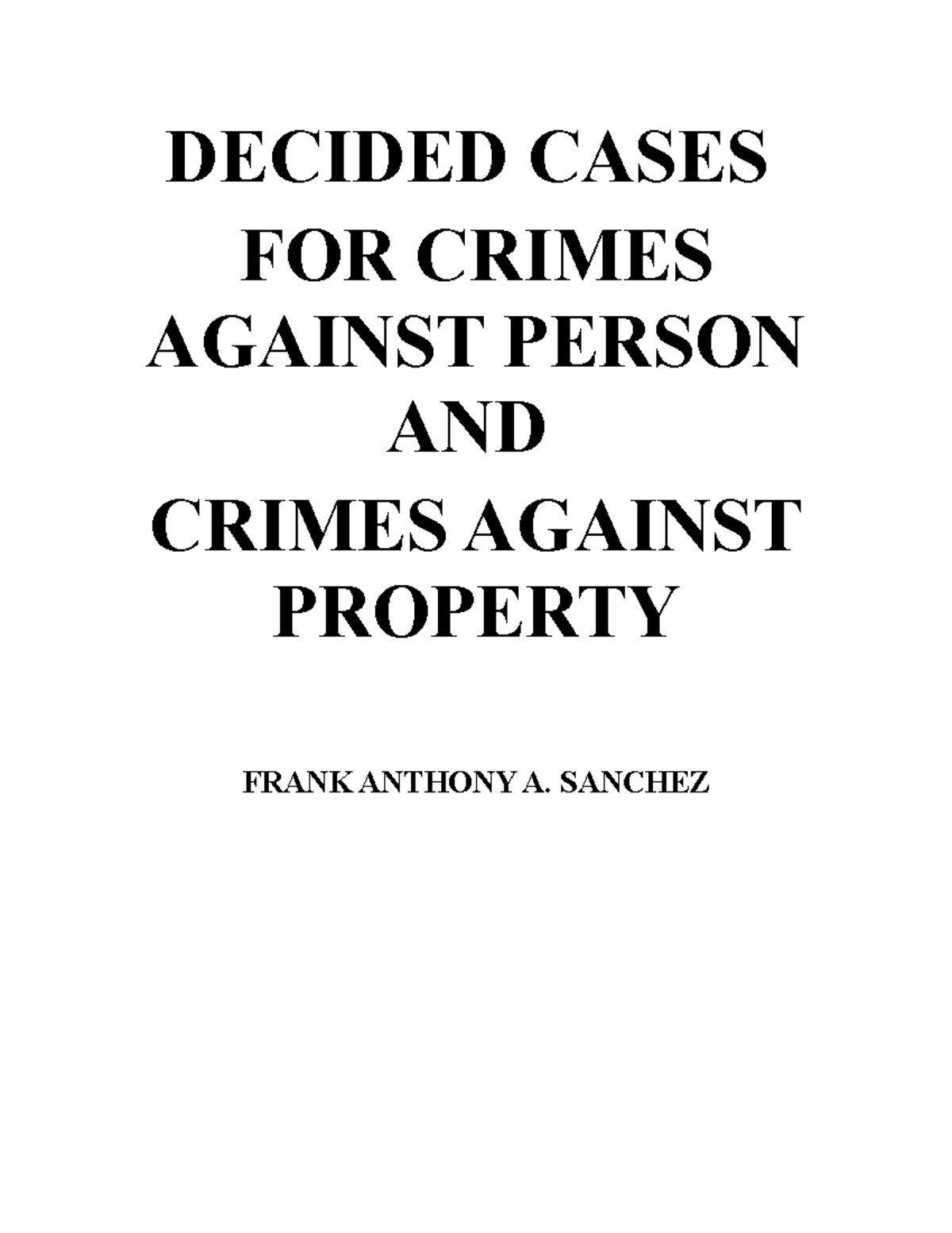 Decided Cases - awdwdadssdadw - DECIDED CASES FOR CRIMES AGAINST PERSON ...