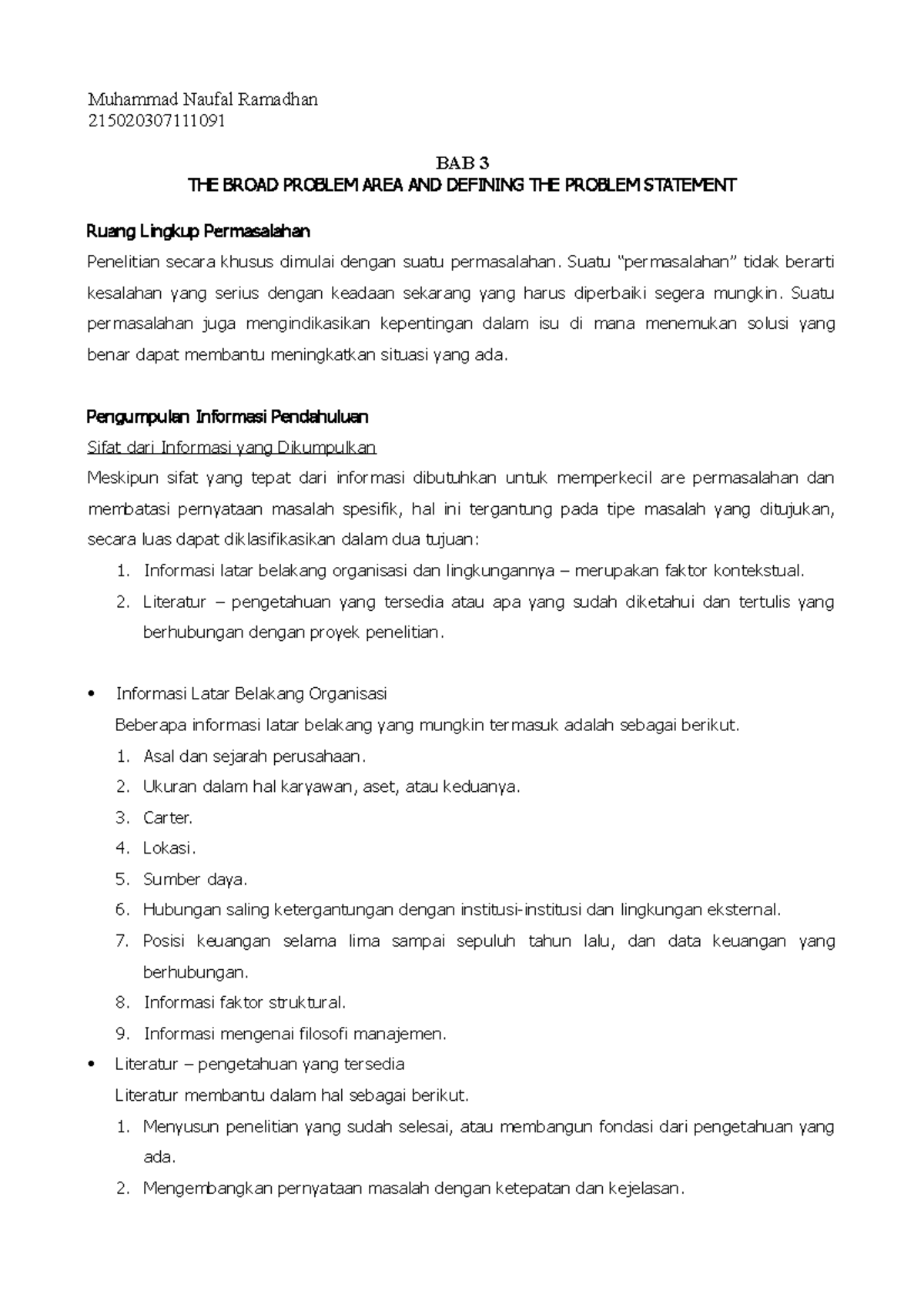 ringkasan chapter 3 - Muhammad Naufal Ramadhan 215020307111091 BAB 3 ...