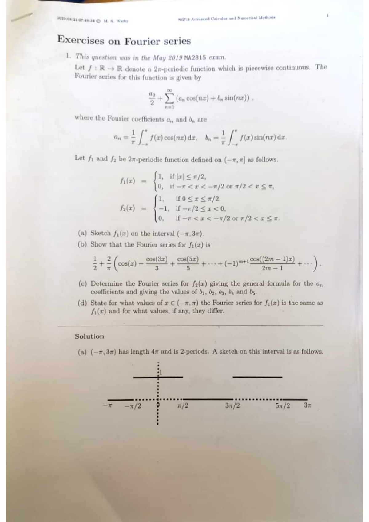 Advanced calculus - Probability and statistics 3 questions - Studocu
