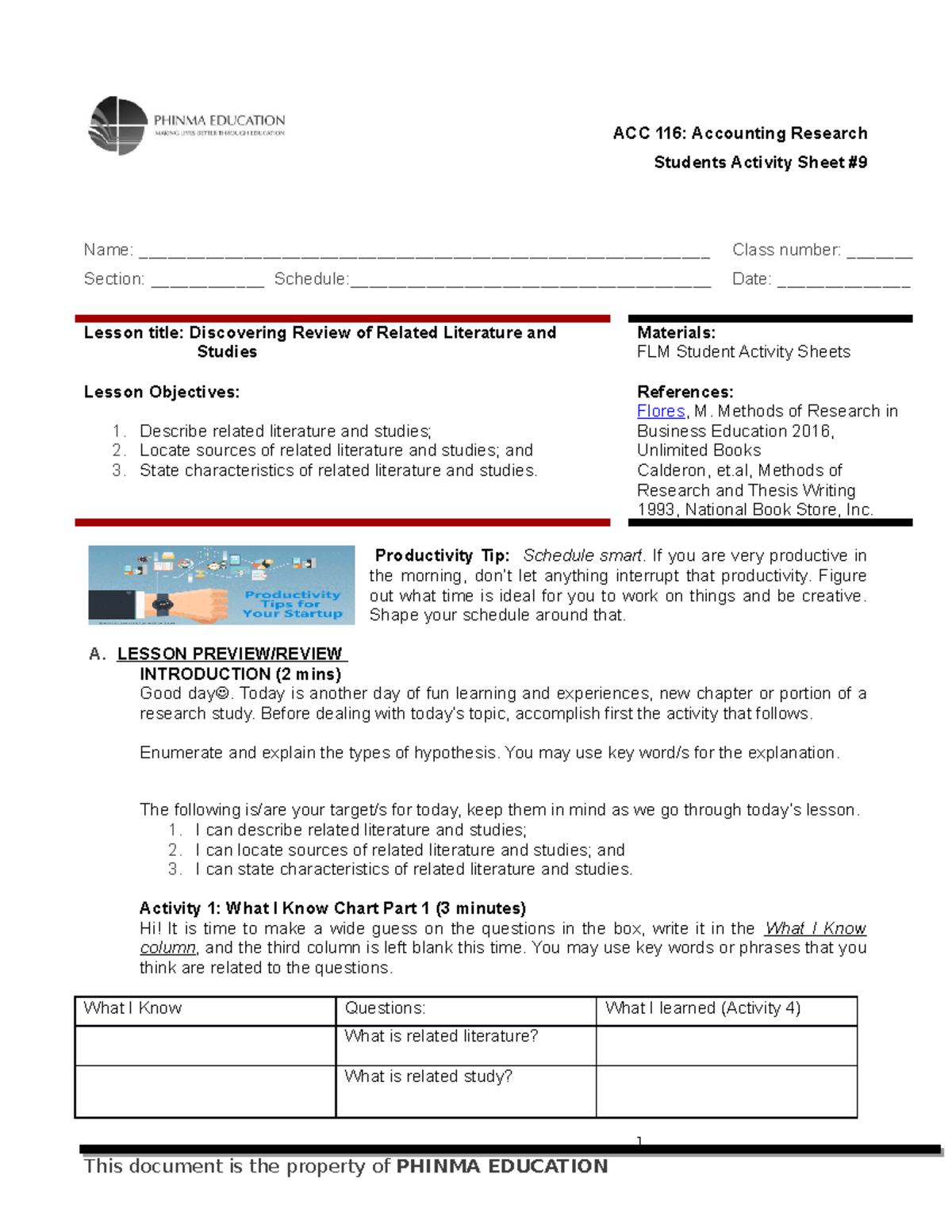 SAS#9-ACC 116 - Students Activity Sheet Name: - Studocu