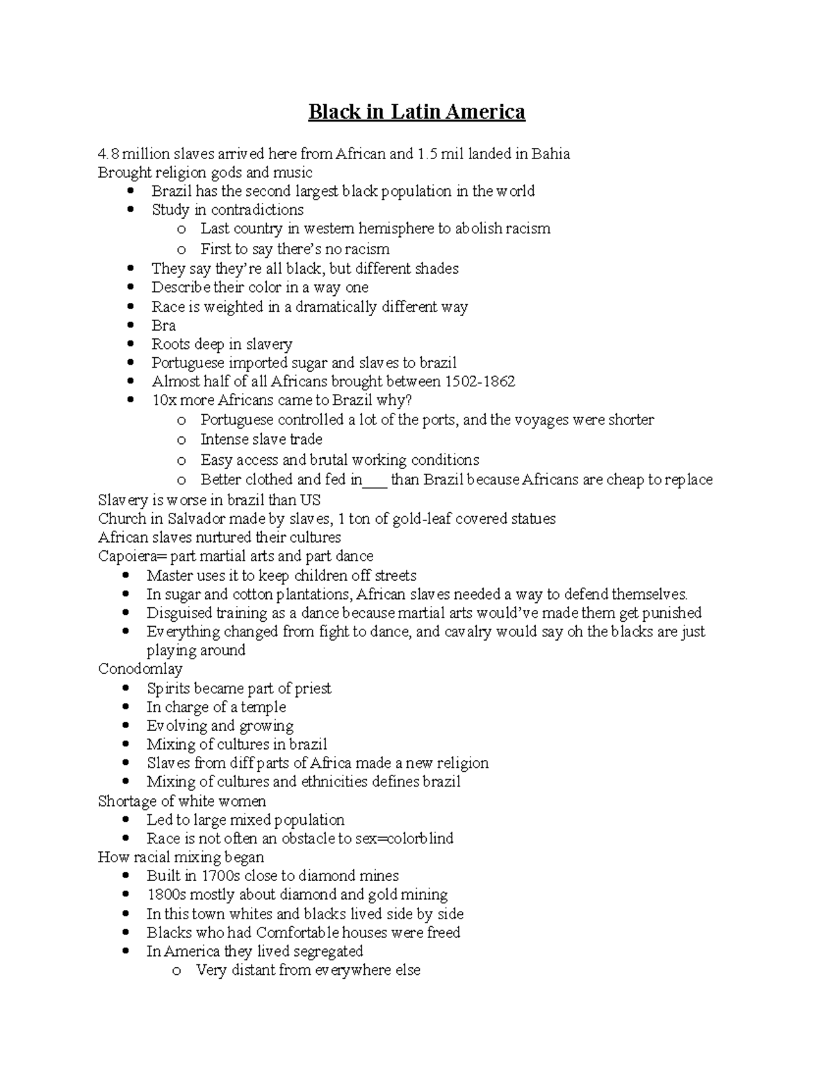 Black in Latin America - These are notes - Black in Latin America 4 ...