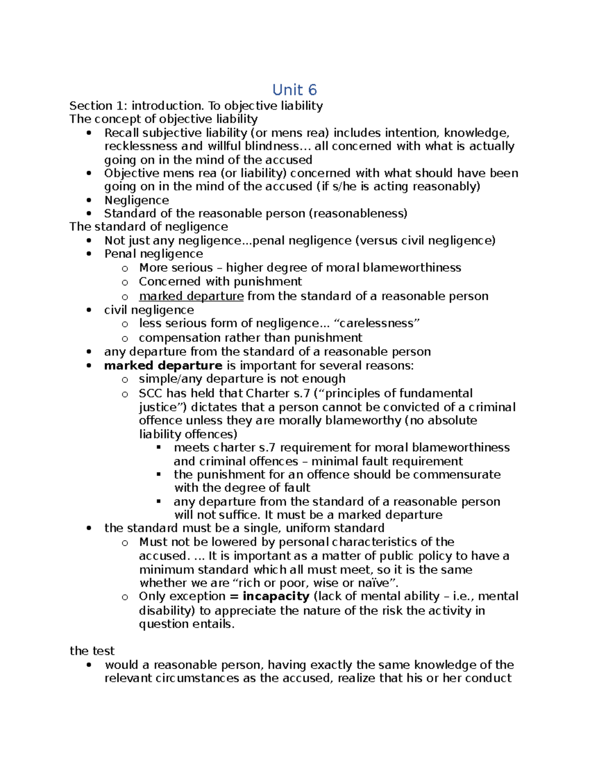 Unit 6 crim 2261 notes - Unit 6 Section 1: introduction. To objective ...