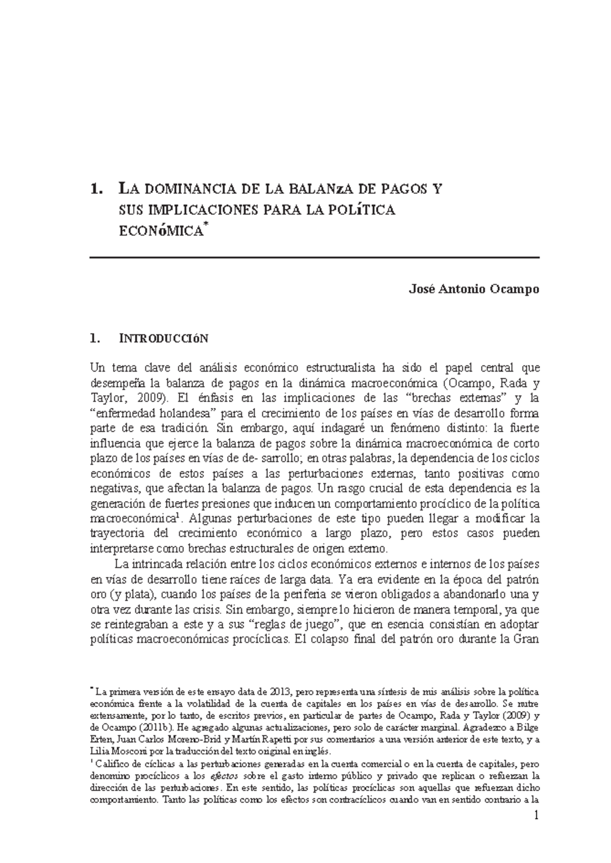 La dominancia de la balanza de pagos y sus implicaciones para la ...
